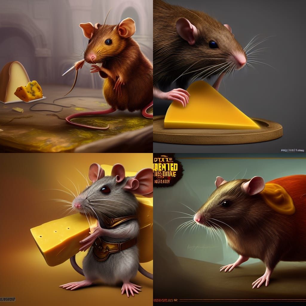 rat wearing cheese armor - AI Generated Artwork - NightCafe Creator