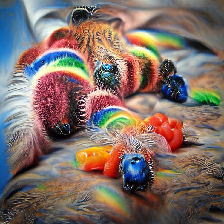 Fuzzy Rainbow Creatures #2 - AI Generated Artwork - NightCafe Creator