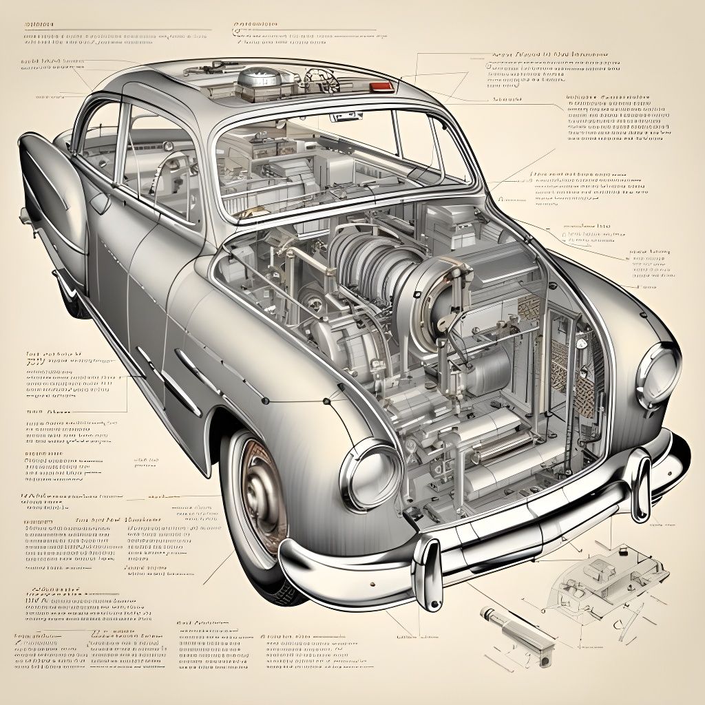 1900s Car Schematics - AI Generated Artwork - NightCafe Creator