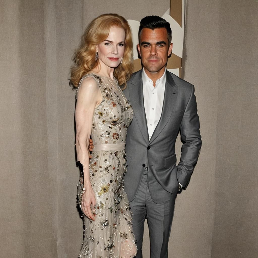 Nicole Kidman/Robbie Williams romantic jazz evening - AI Generated ...