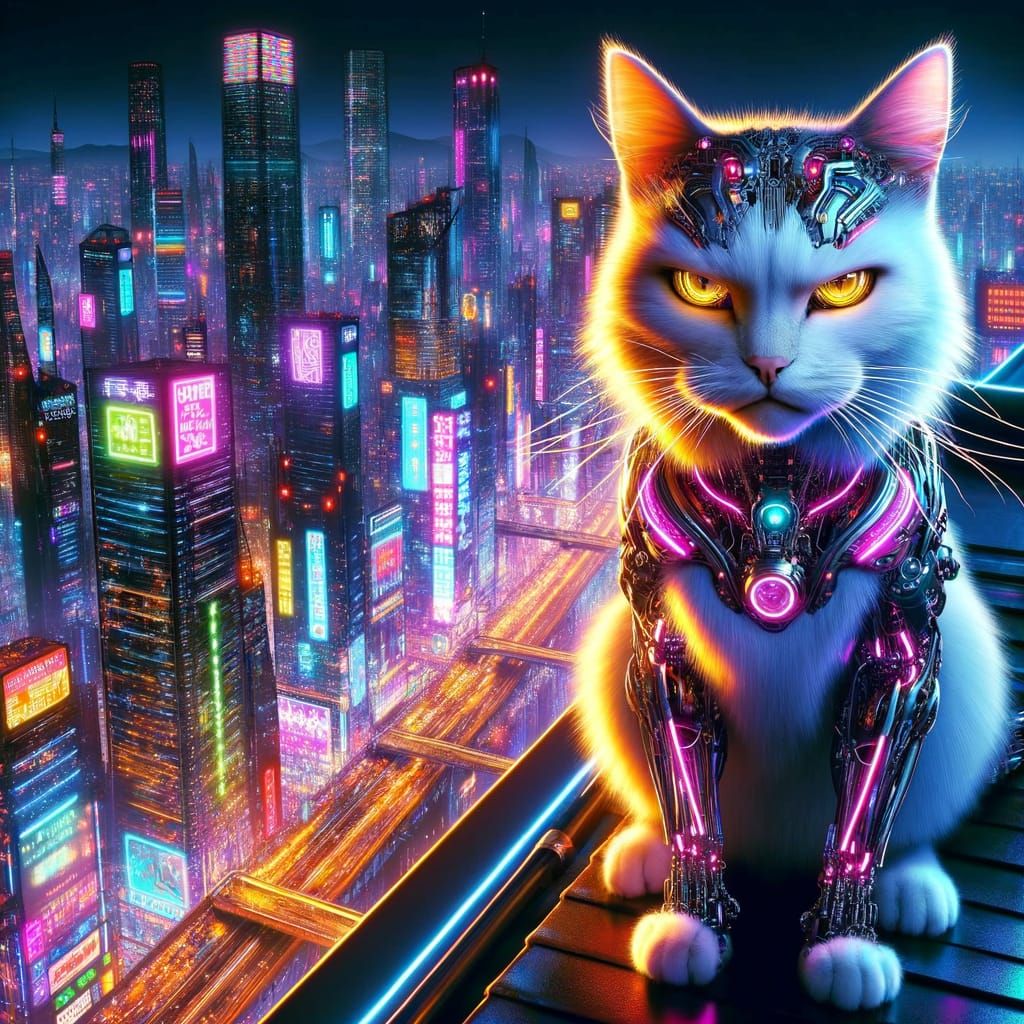 Powerful but still grumpy in a Cyberpunk city