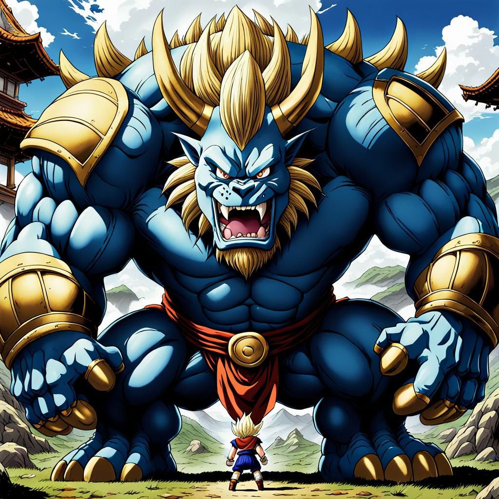 Le méchant Torak à force bestiale vs. le gentil Gokor au cœur d'or - AI ...