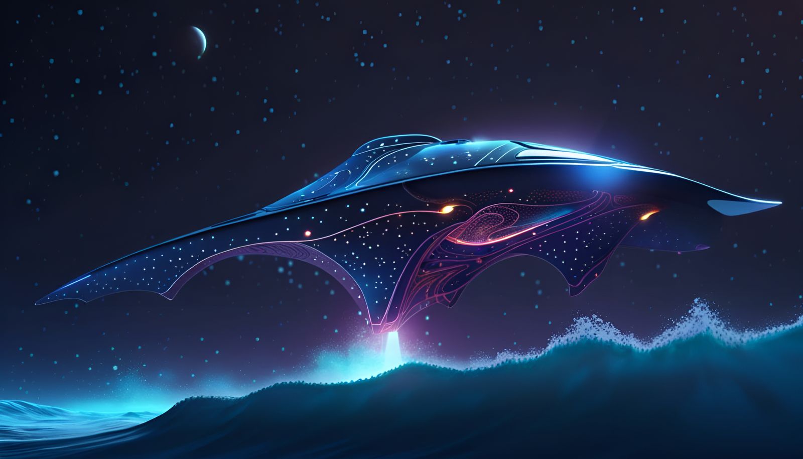 Alien spacecraft - AI Generated Artwork - NightCafe Creator