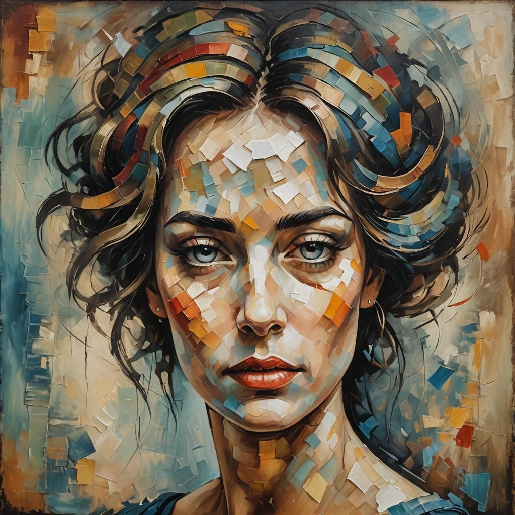 Abstract Surreal Portrait using Suggested Challenge Prompt in DS XL ...