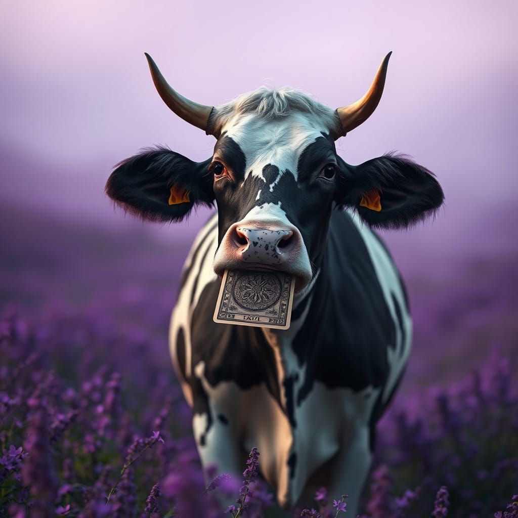 This is what you get Cow!!! - Ethereal Black and White Cow ...