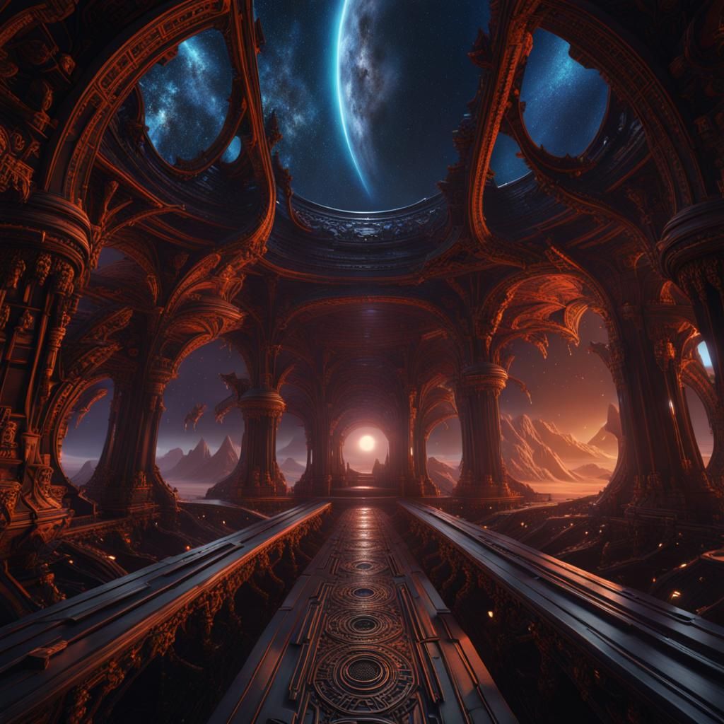 traversing through space - AI Generated Artwork - NightCafe Creator