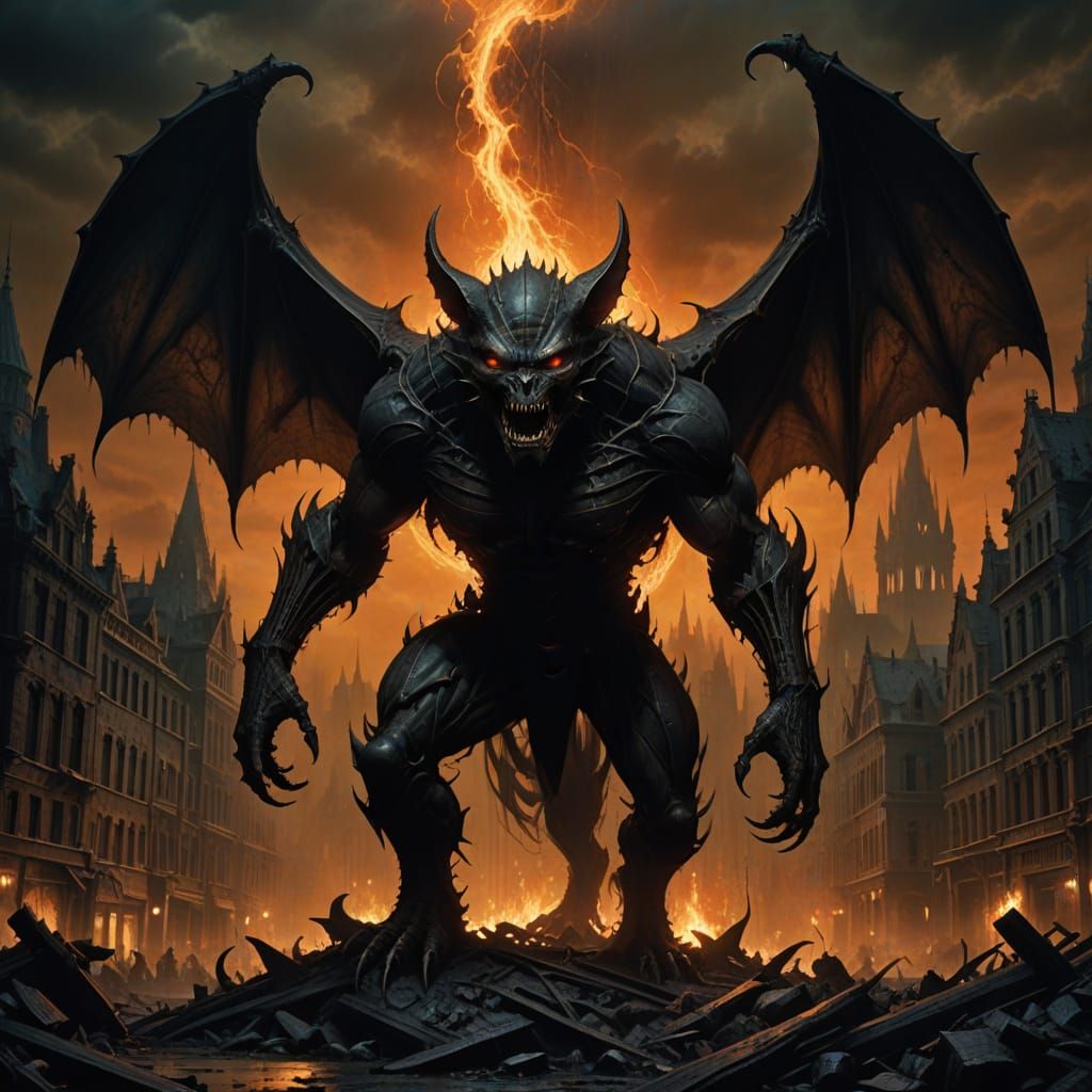 vampire bat monster - Demonic Vampire Bat Creature Unleashe...