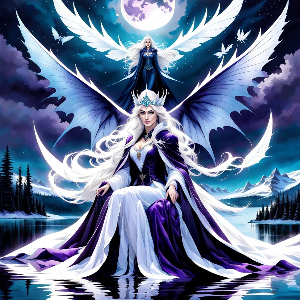 Fantasy Snow Queen Goddess - AI Generated Artwork - NightCafe Creator