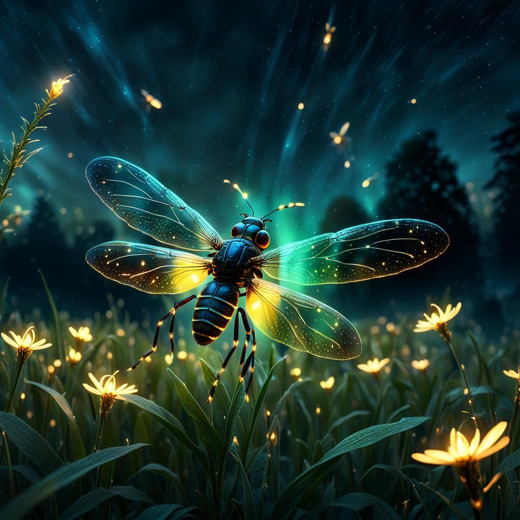 Fireflies - AI Generated Artwork - NightCafe Creator