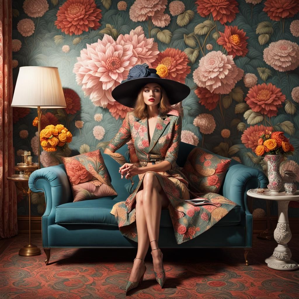 Flowery Woman - AI Generated Artwork - NightCafe Creator
