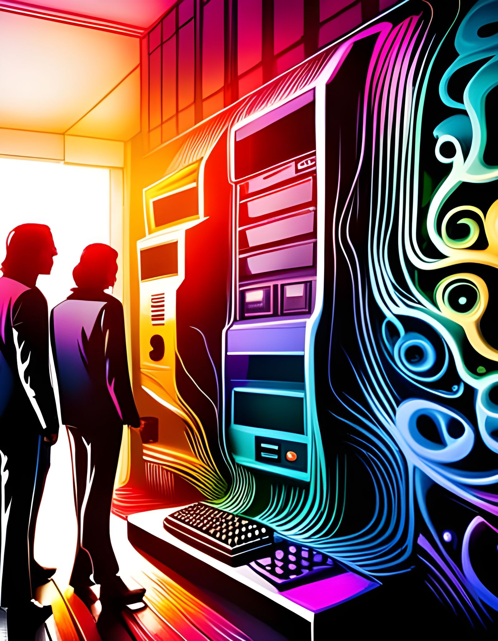 70's Mainframe Computer Fantasy - AI Generated Artwork - NightCafe Creator