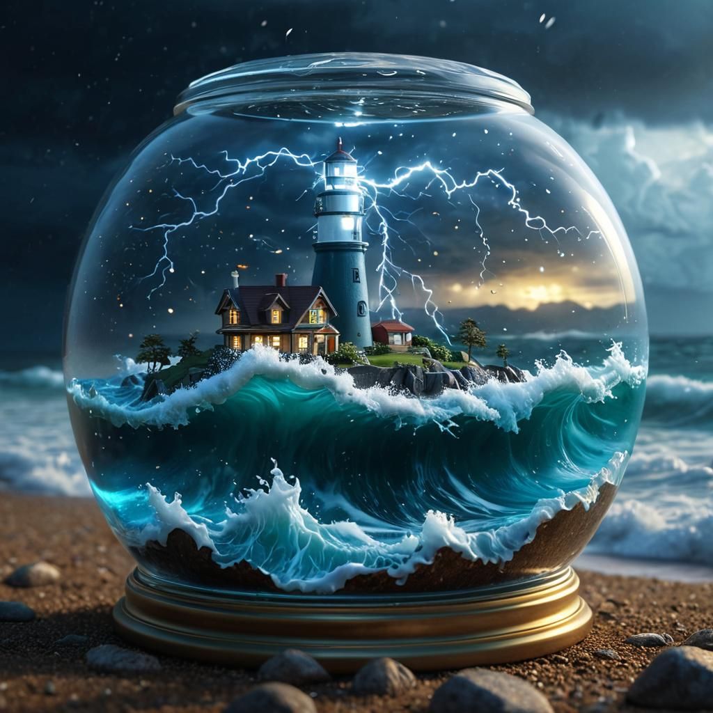Lighthouse - AI Generated Artwork - NightCafe Creator