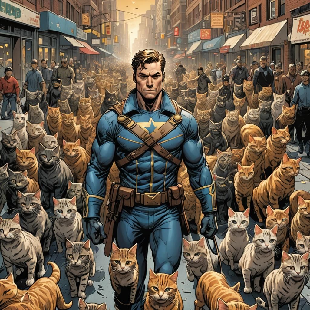 Captain Cat Man - AI Generated Artwork - NightCafe Creator