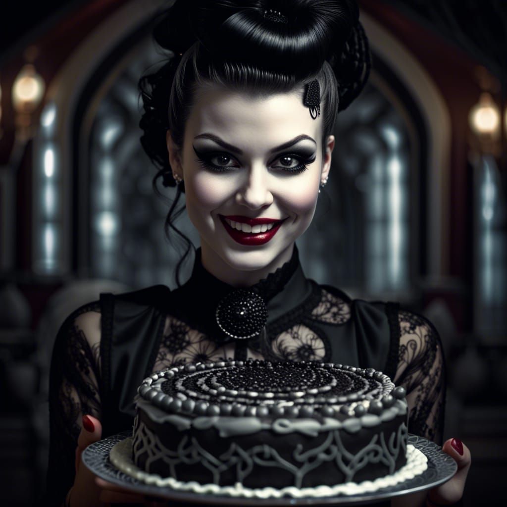 Goth Cake - AI Generated Artwork - NightCafe Creator