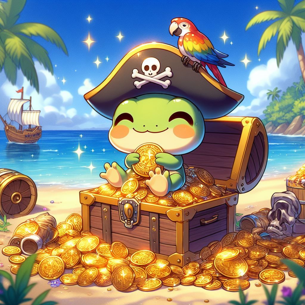 🏴‍☠️ Froggie Finds Gold 🪙 - AI Generated Artwork - NightCafe Creator