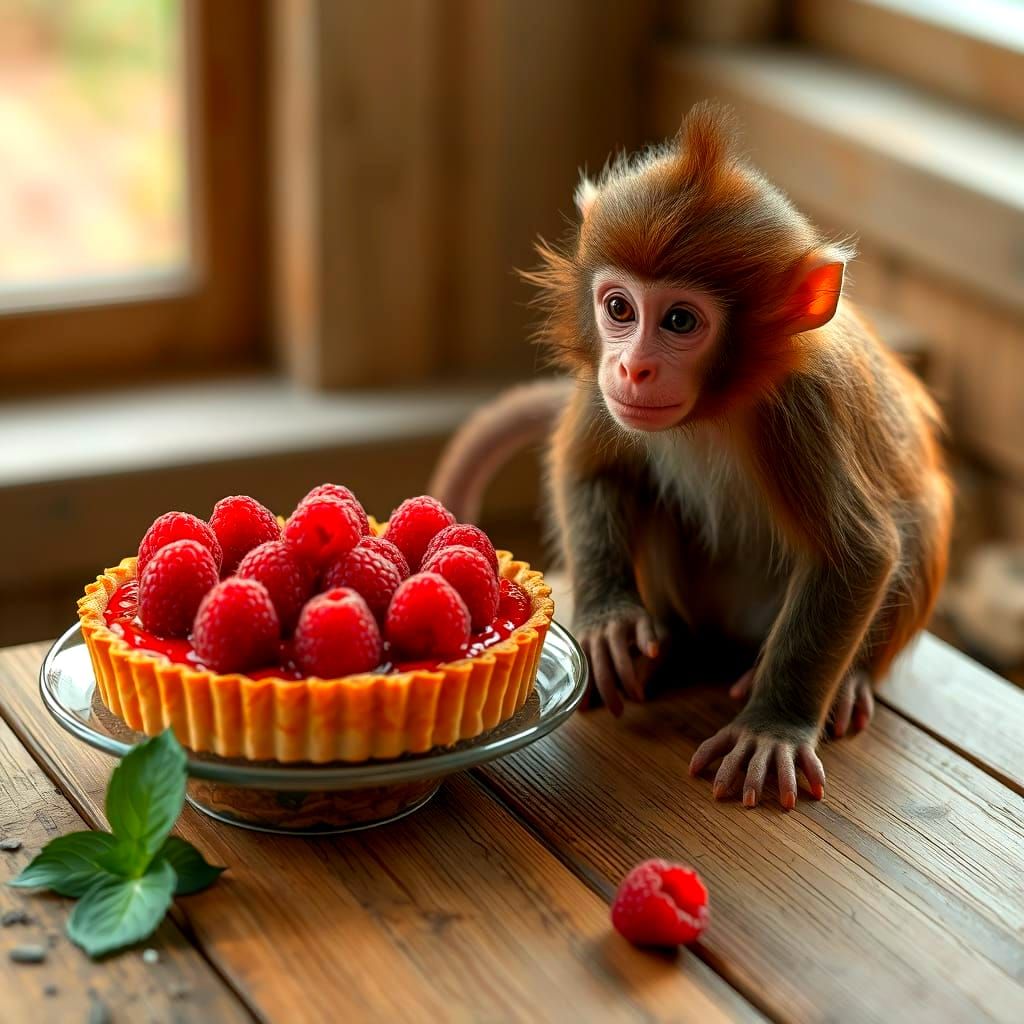 Raspberry Tart and Rhubarb Monkey - Delicious Raspberry Tart...