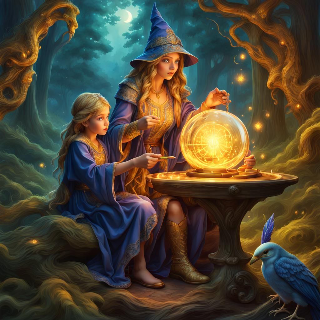 Teaching magic - AI Generated Artwork - NightCafe Creator