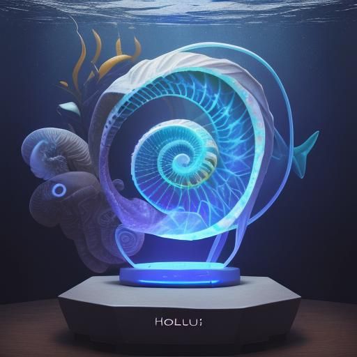 Hologram of nautilus - AI Generated Artwork - NightCafe Creator