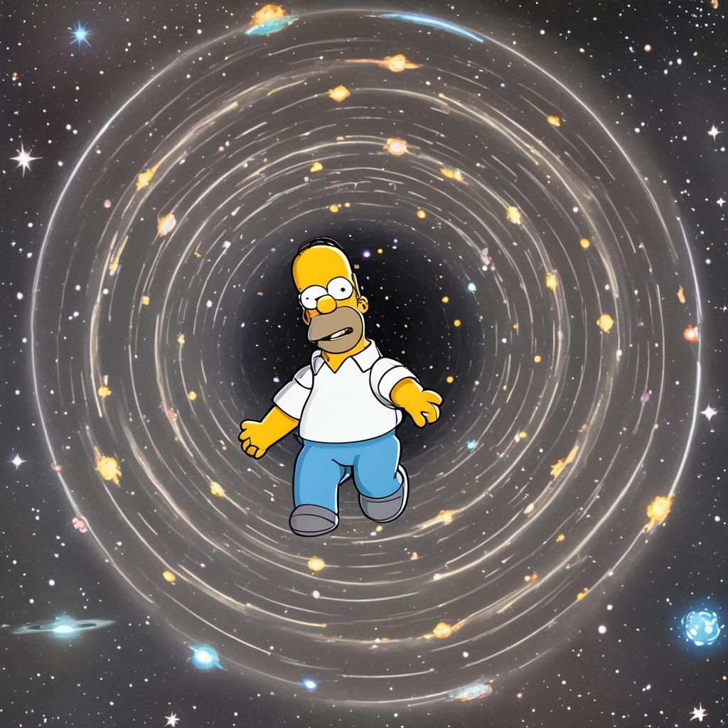 homer simpson in the astral plane - AI Generated Artwork - NightCafe ...