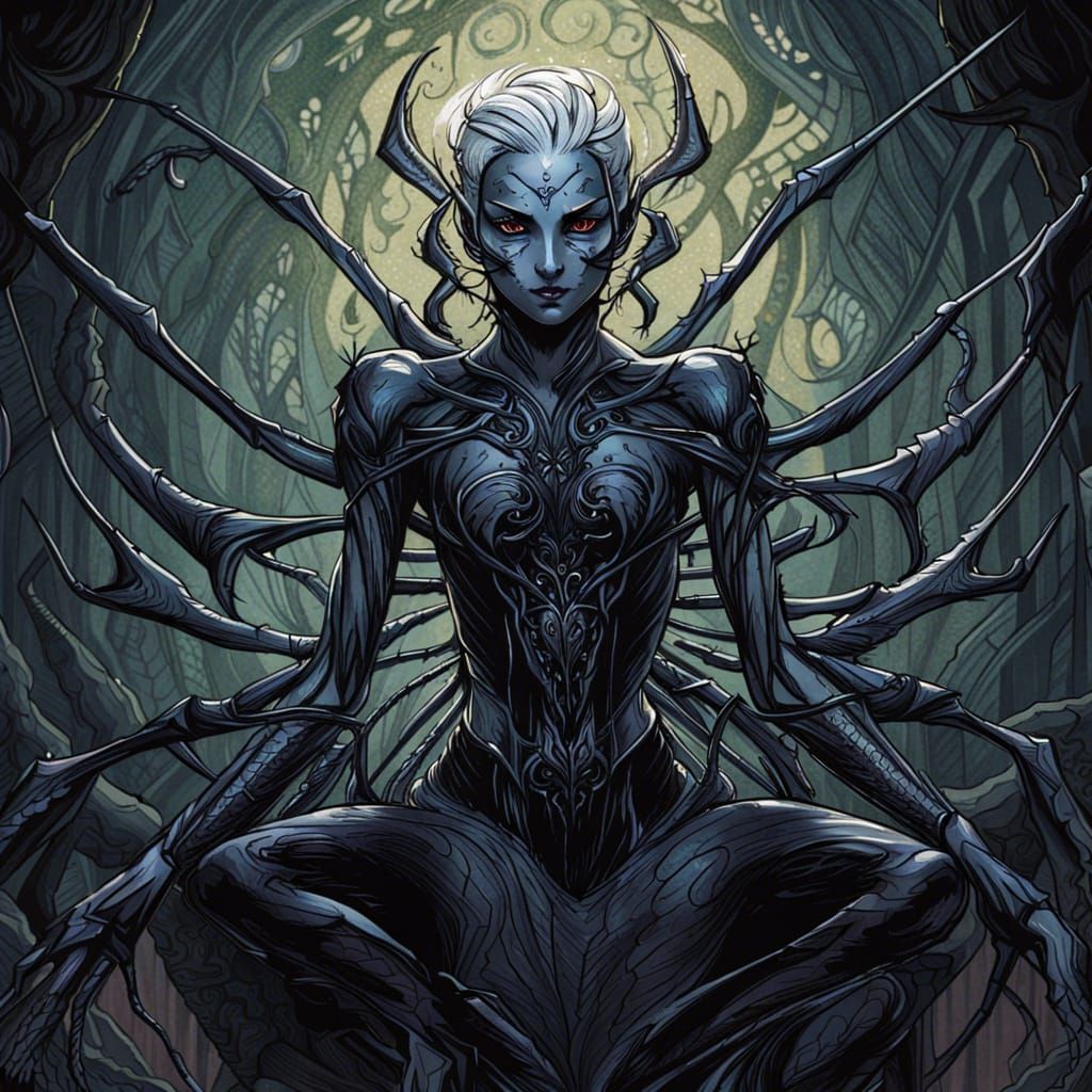 Drider, female - AI Generated Artwork - NightCafe Creator