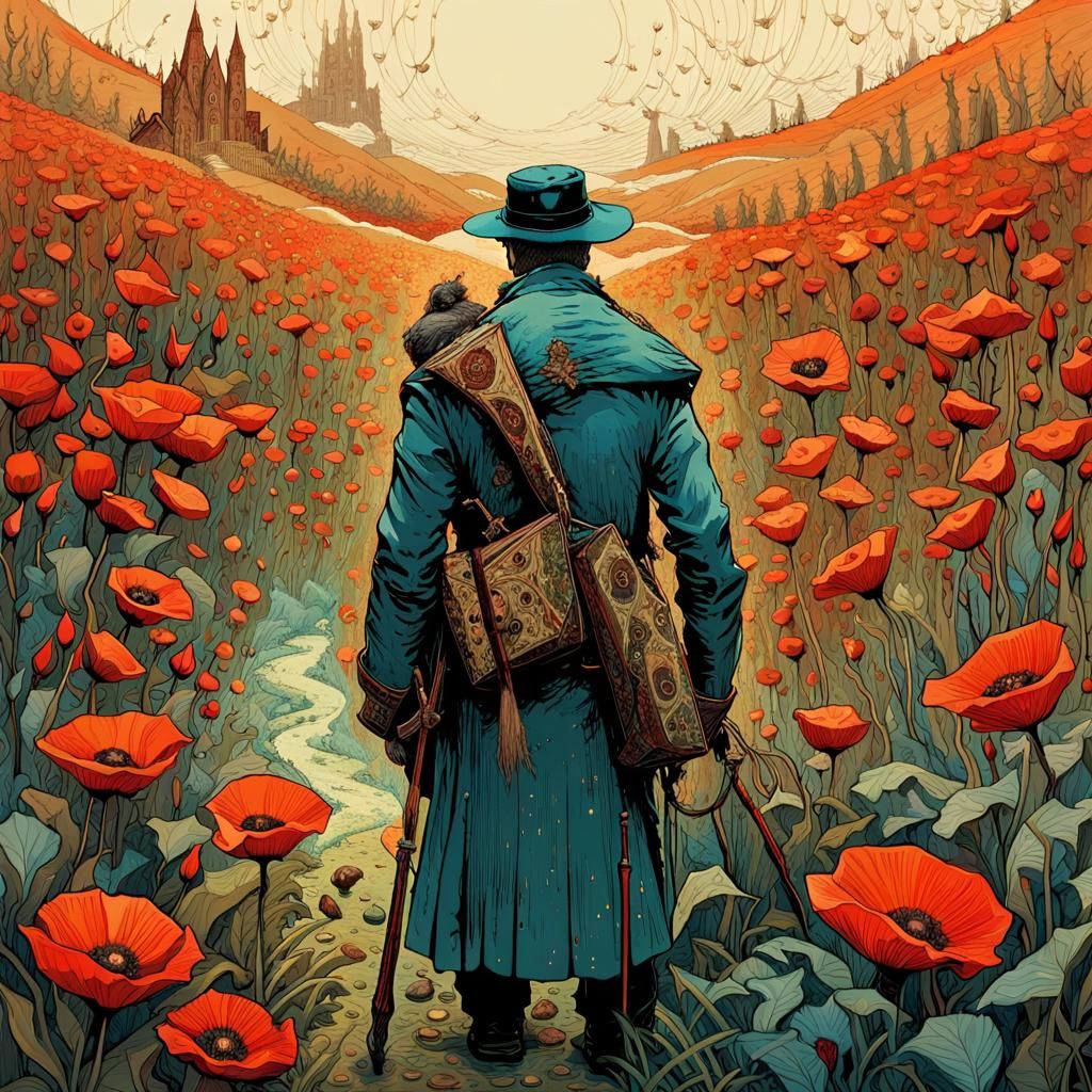 In the fields of Flanders - AI Generated Artwork - NightCafe Creator