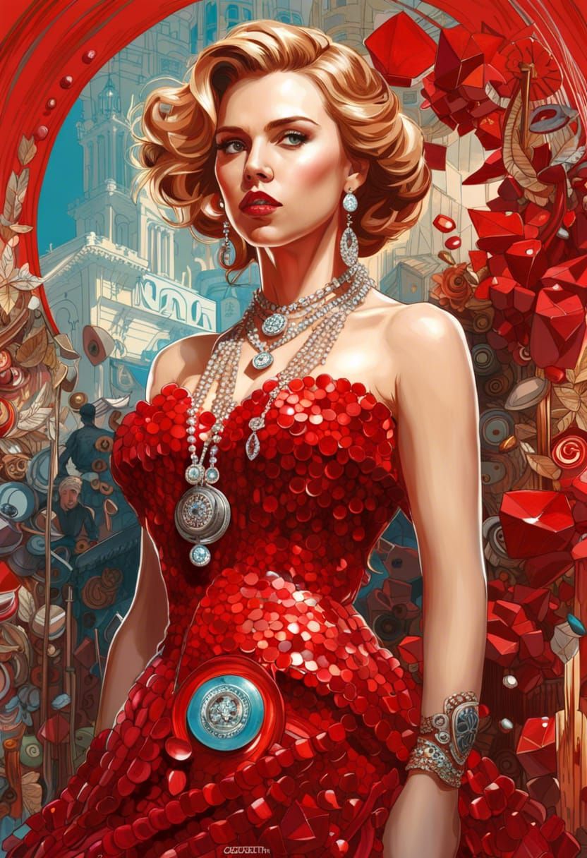 The Woman in Red ♥️ - AI Generated Artwork - NightCafe Creator
