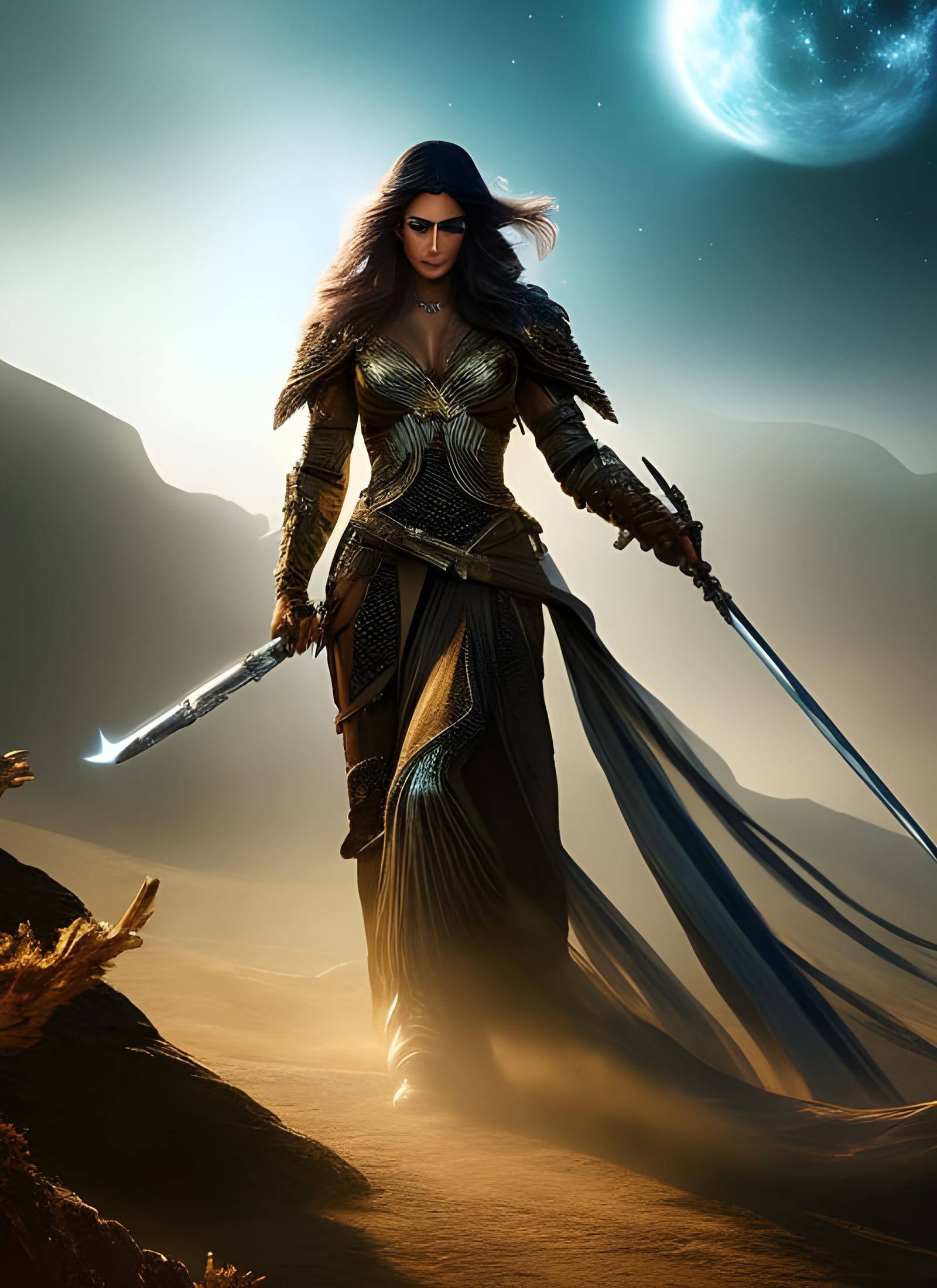 Warrior Queen on Alien Planet ~ prints @Society6 - AI Generated Artwork ...