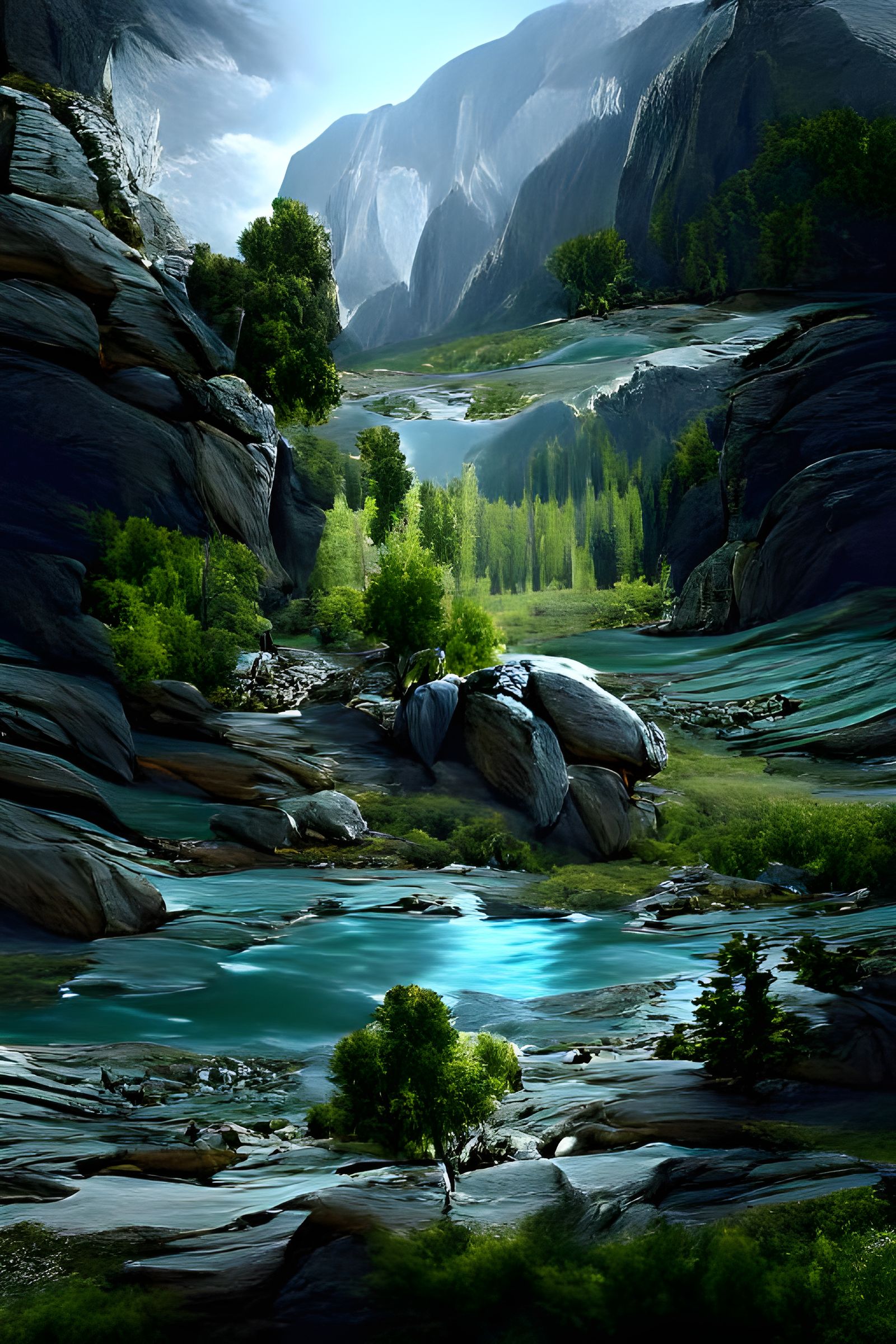 Portrait of a valley - AI Generated Artwork - NightCafe Creator