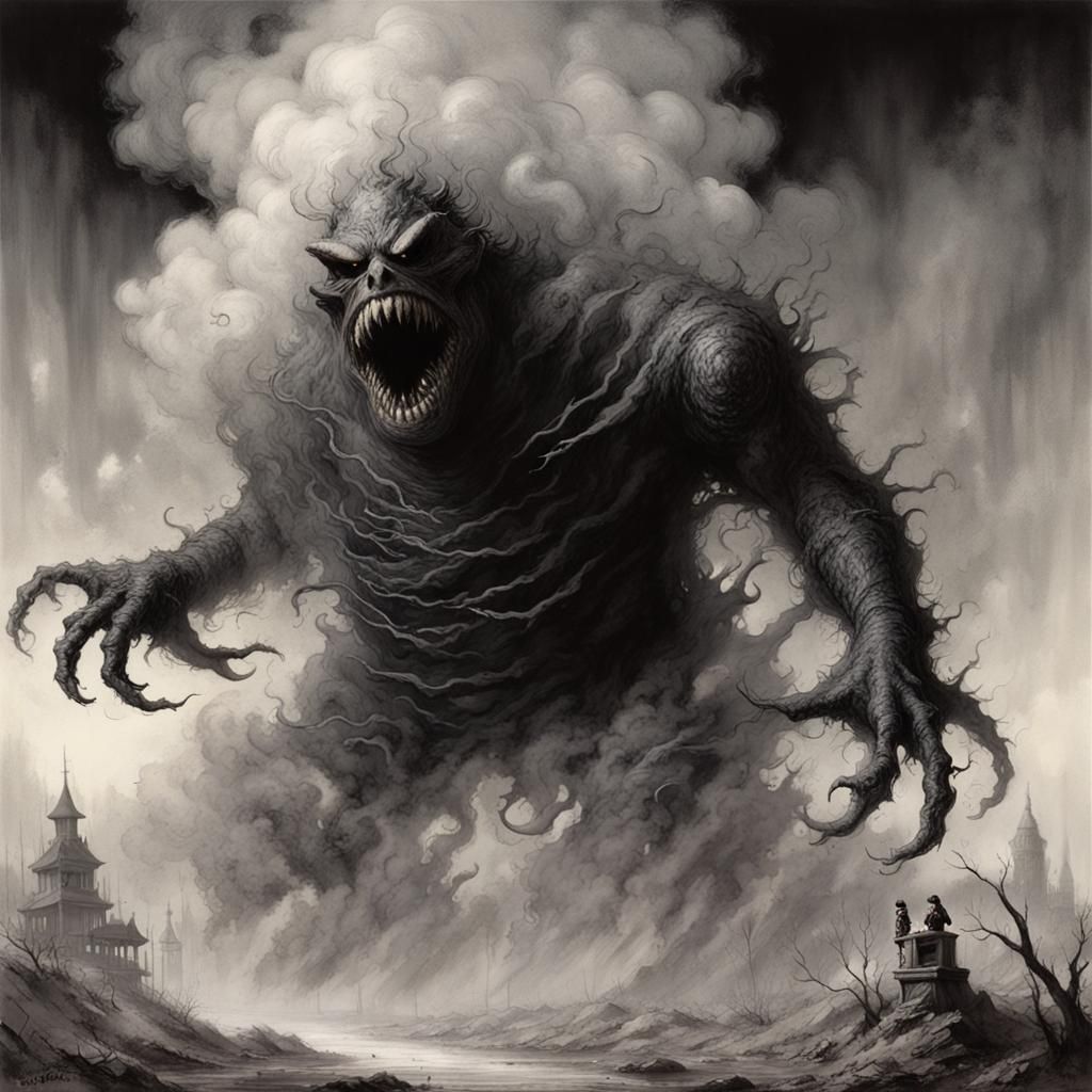Materializing smoke monster - AI Generated Artwork - NightCafe Creator