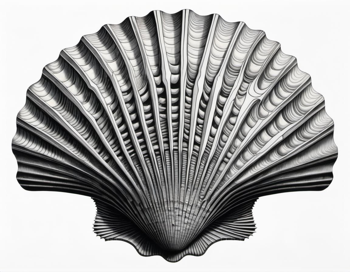 Scallop shell - AI Generated Artwork - NightCafe Creator
