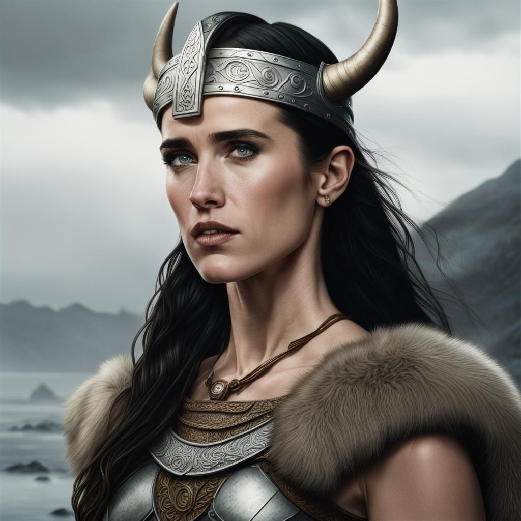 Jennifer Connelly as a Viking goddess - AI Generated Artwork ...