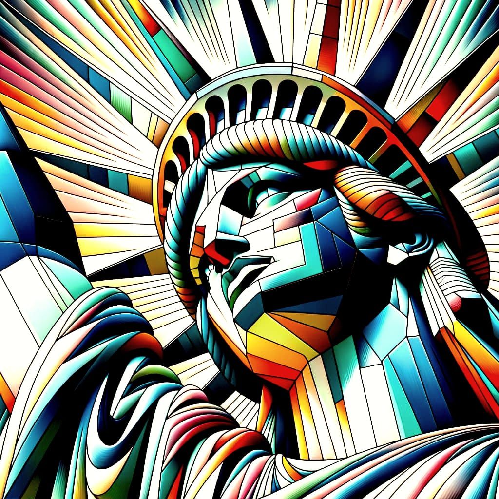 Unconventional Liberty: Abstract Copper Sculpture ... - AI Art