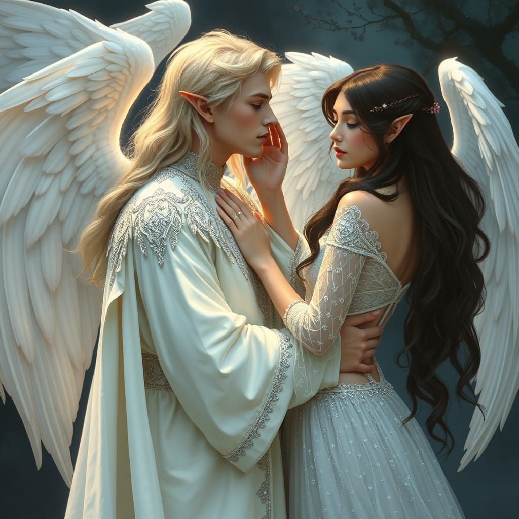 Angelic Elven Divine Love - Ethereal Elven King and Goddess ...