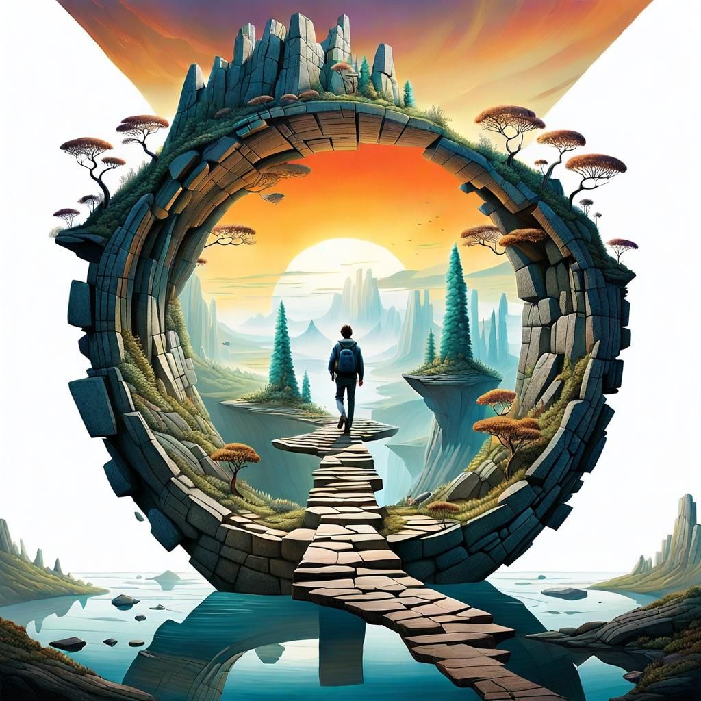 Cosmic gate leading to another dimension - AI Generated Artwork ...