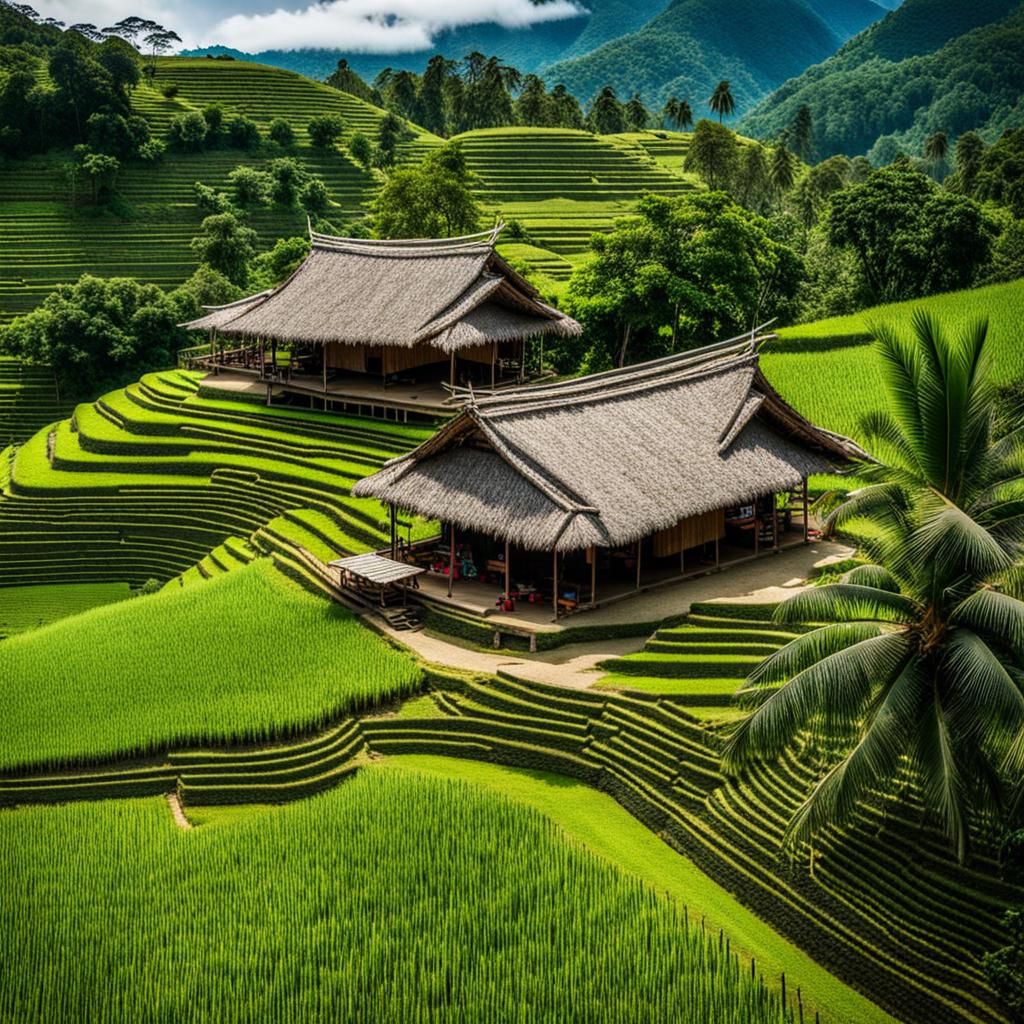 hanunuo mangyan culture and textile weaving in birds eye view - AI ...