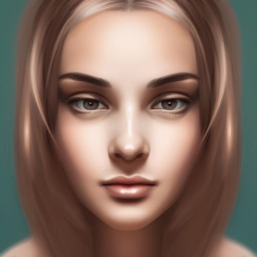 young woman with a symmetric face - AI Generated Artwork - NightCafe ...