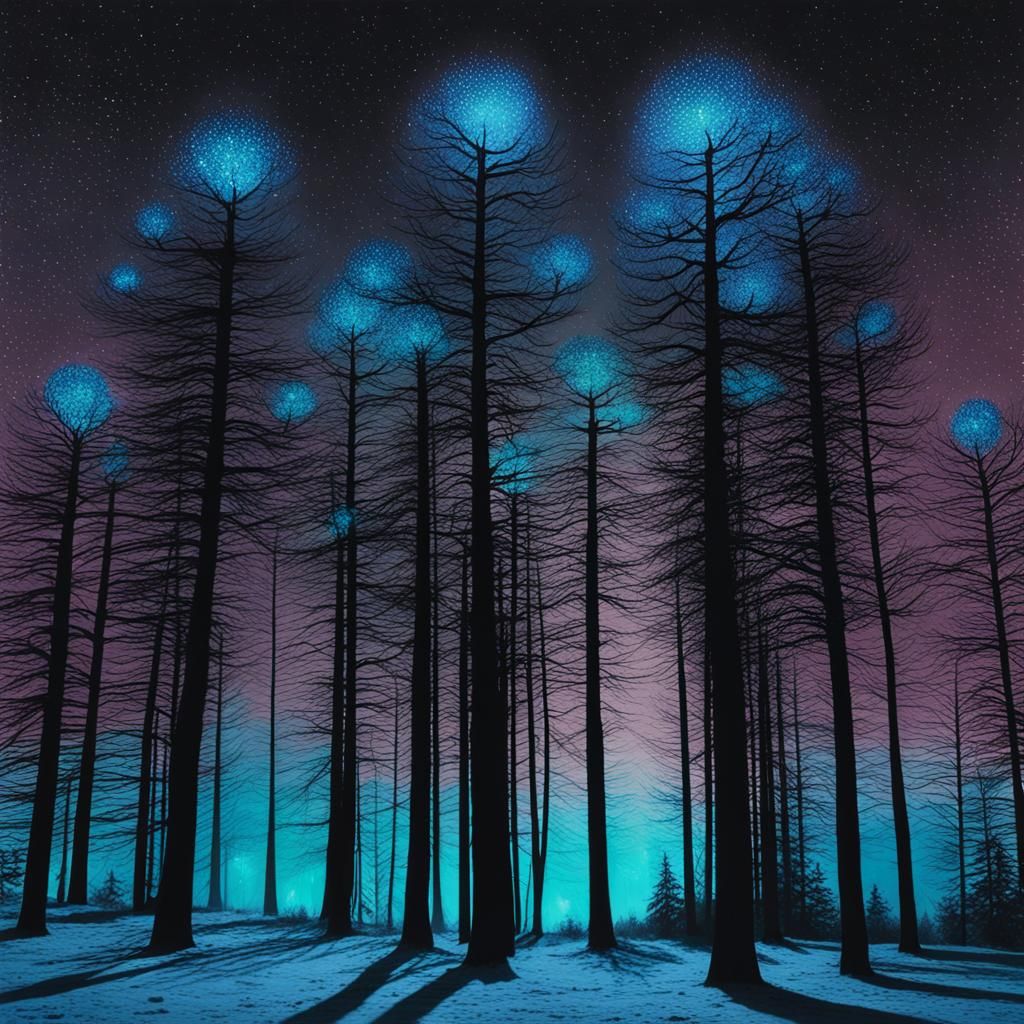 Effulgent Nuckelavee, BIOLUMINESCENT TREES, Carpathians/ RAKU glazing ...