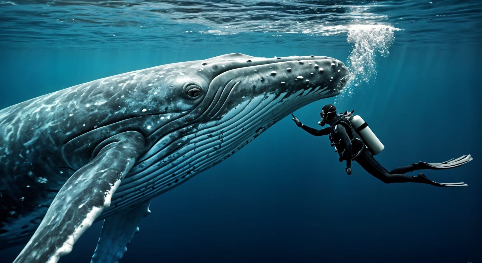 A Gentle Connection - Underwater Connection Between Diver an...