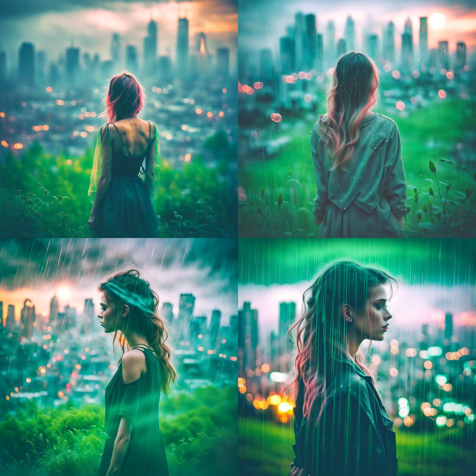 (misty heavenly cityscape far in the distance, very pretty ethereal ...