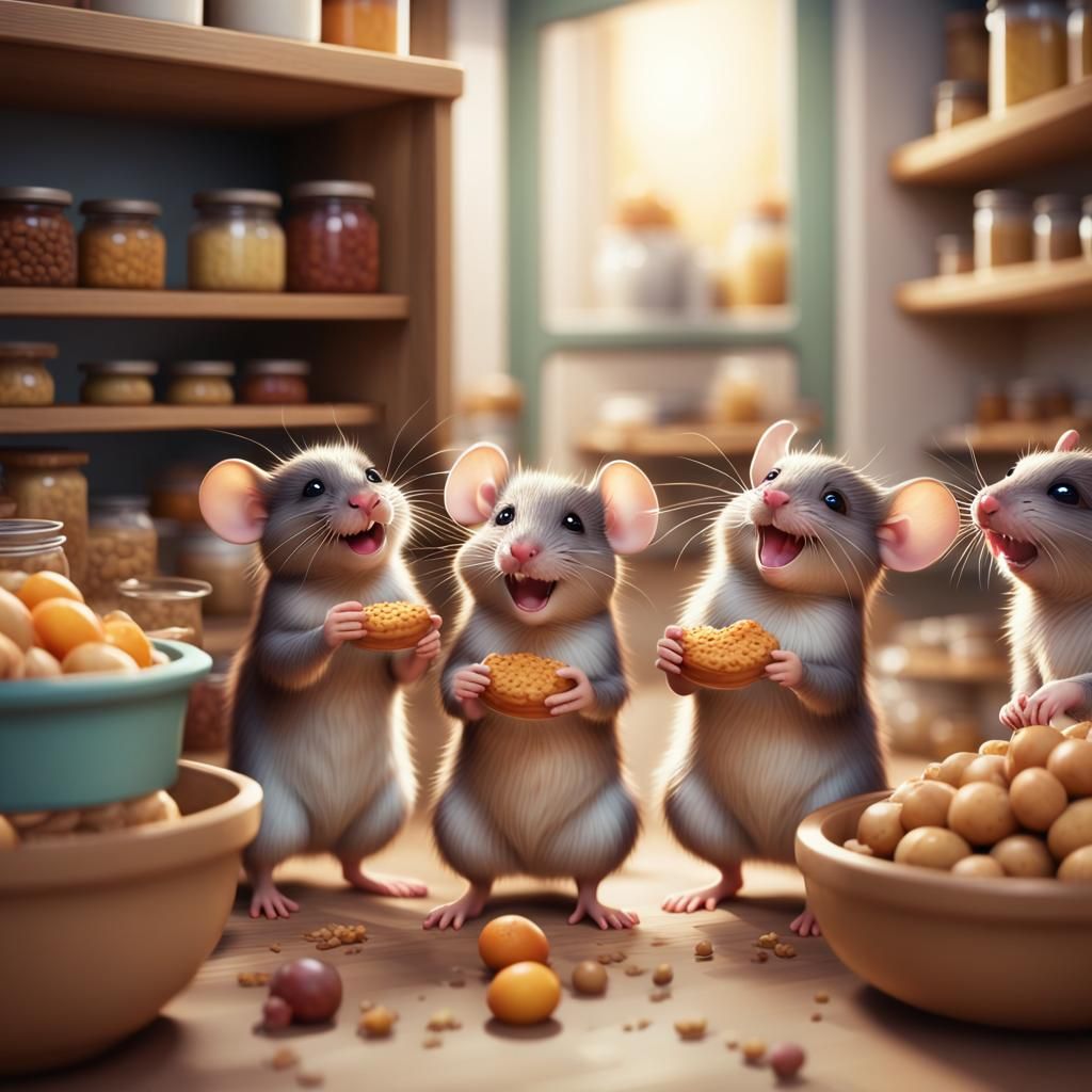 The mice party - AI Generated Artwork - NightCafe Creator