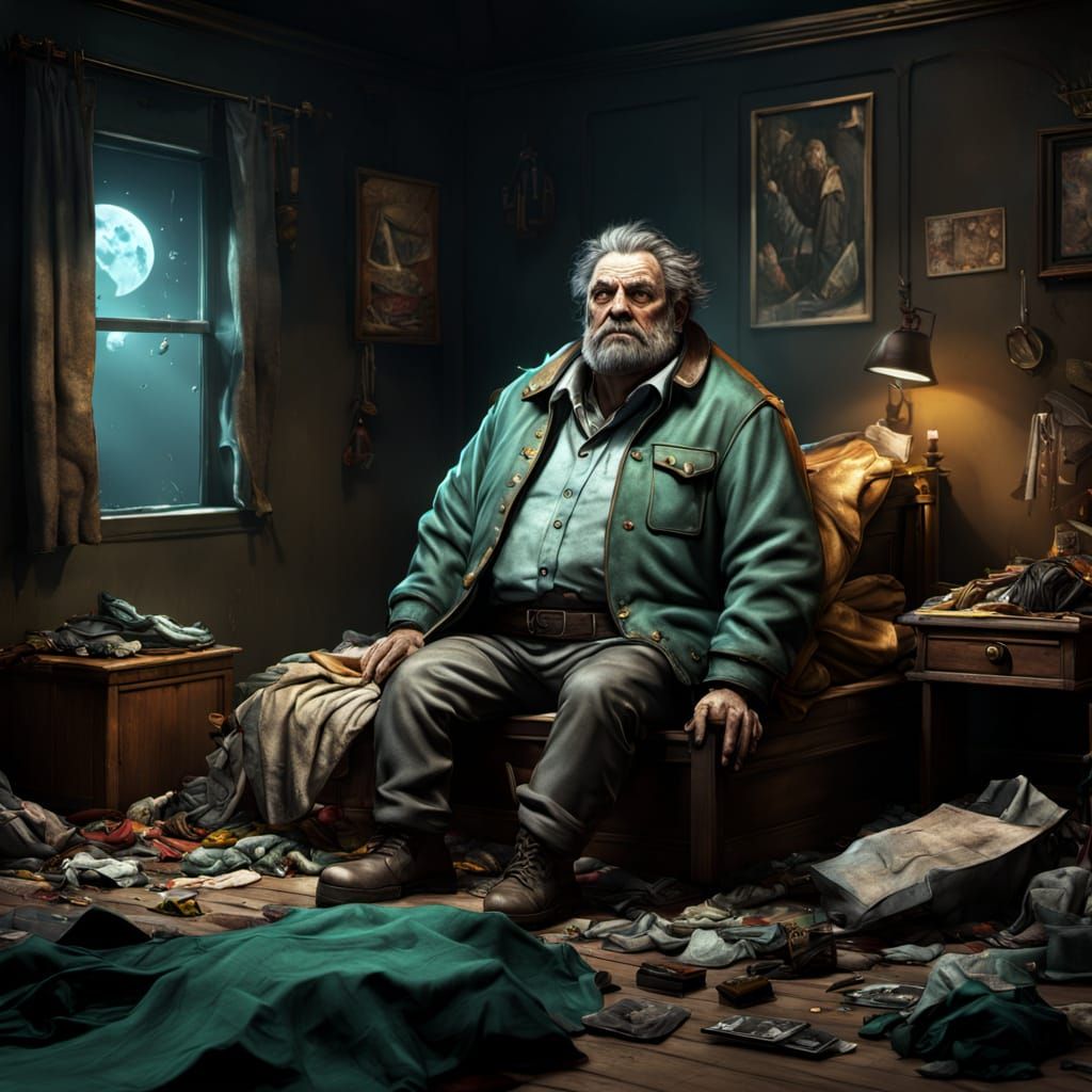 Fantastical Bedroom Scene in Vivid Colors - AI Art