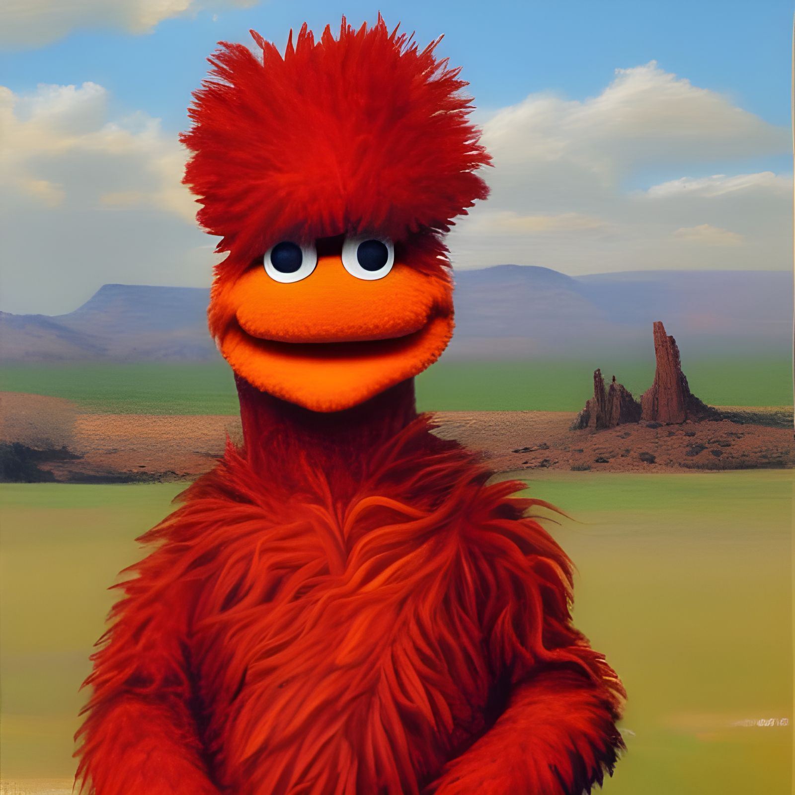 red muppet bird - AI Generated Artwork - NightCafe Creator