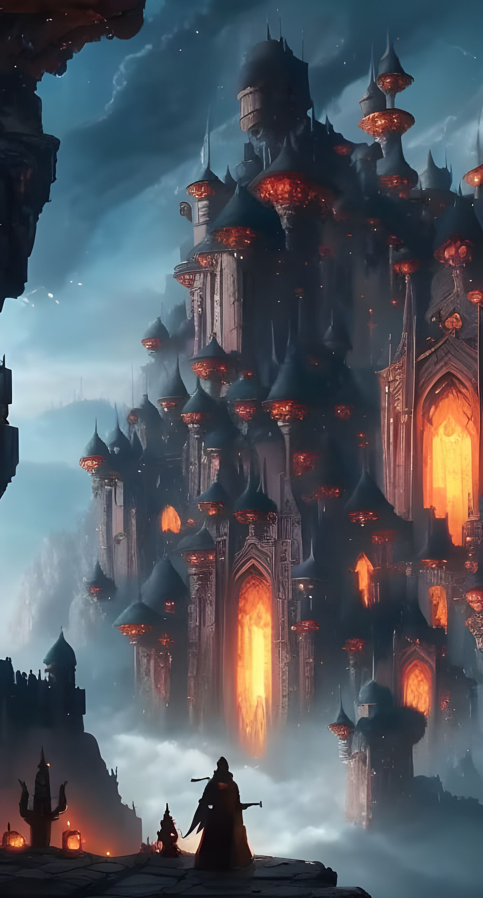 beautiful magical castle made out of stars!!!", hyperdetailed intricate ...