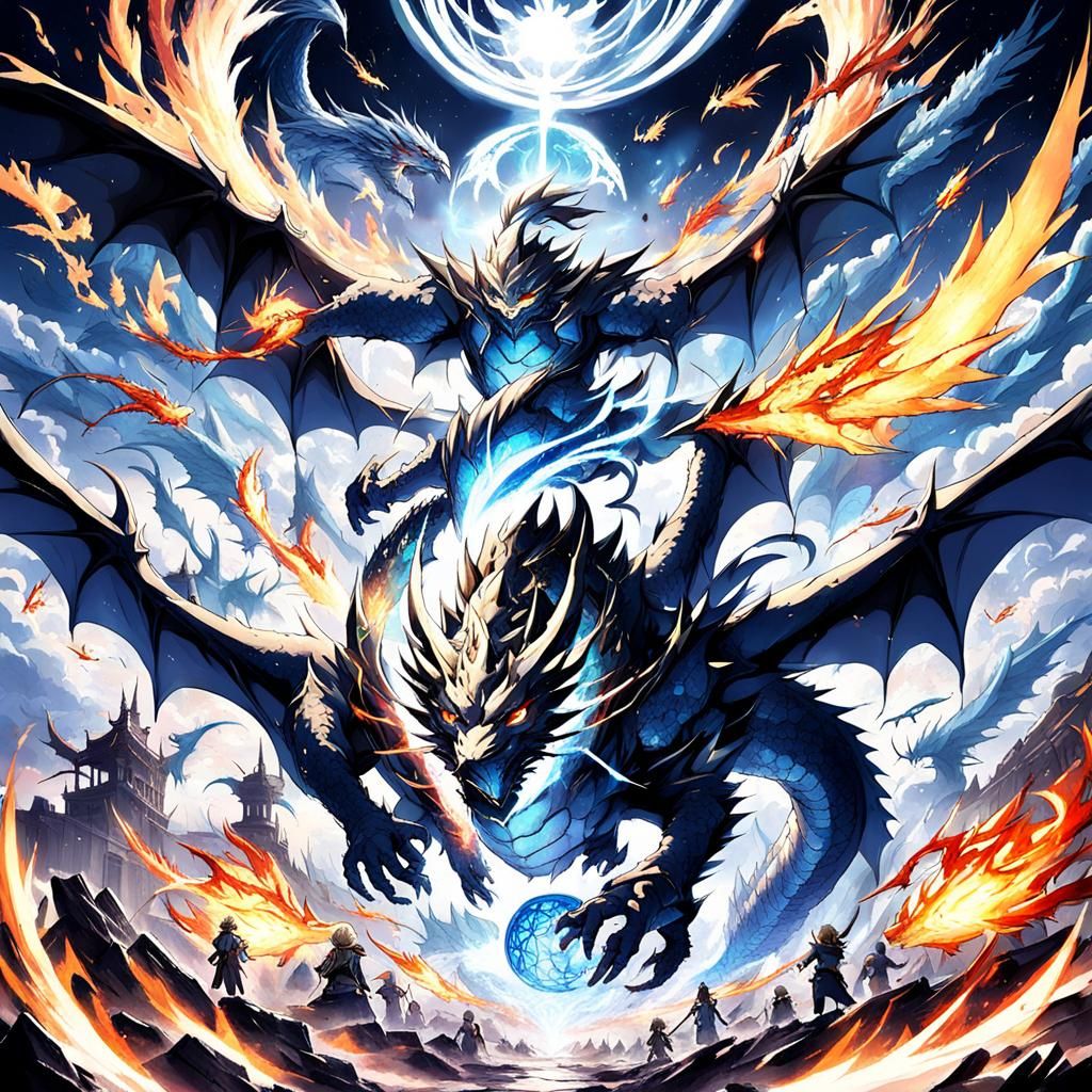 a mysterious god like man transcends from heavens and al creatures ...