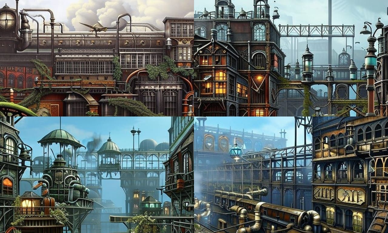 Steampunk Factory - AI Generated Artwork - NightCafe Creator