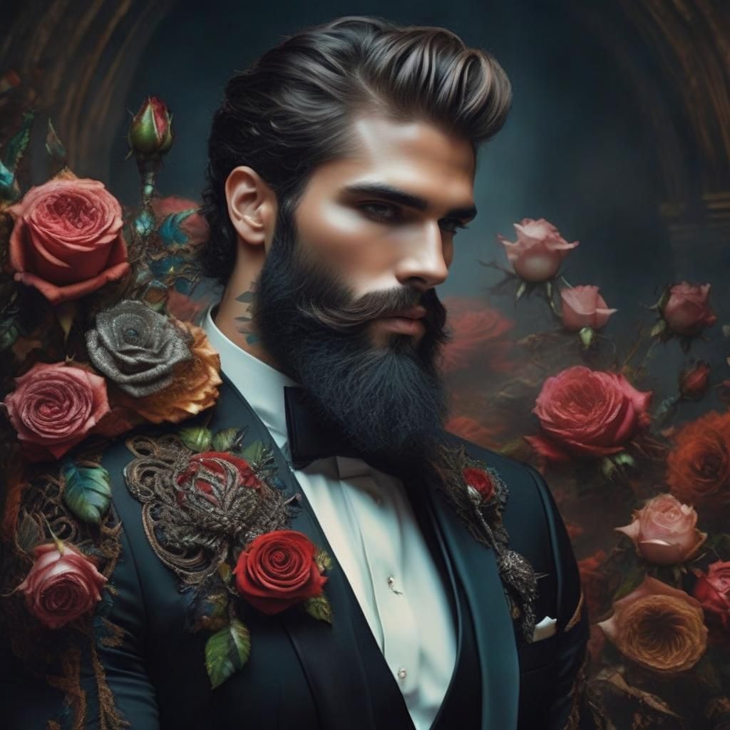 Maximalist Ornate Witchy Beard Fantasy by [Karol Bak + Marc Simonetti ...