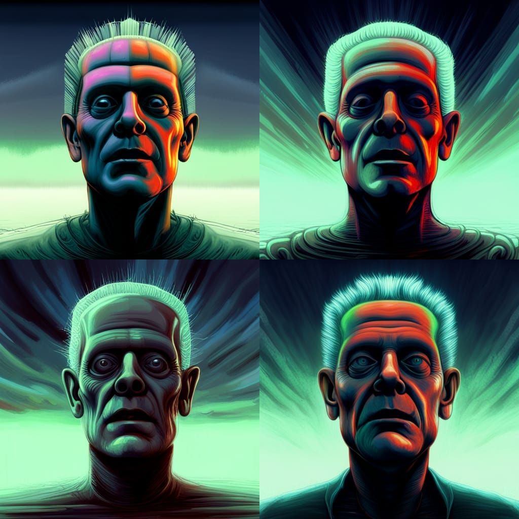 1980s Frankenstein Film 8k resolution concept art dynamic lighting ...
