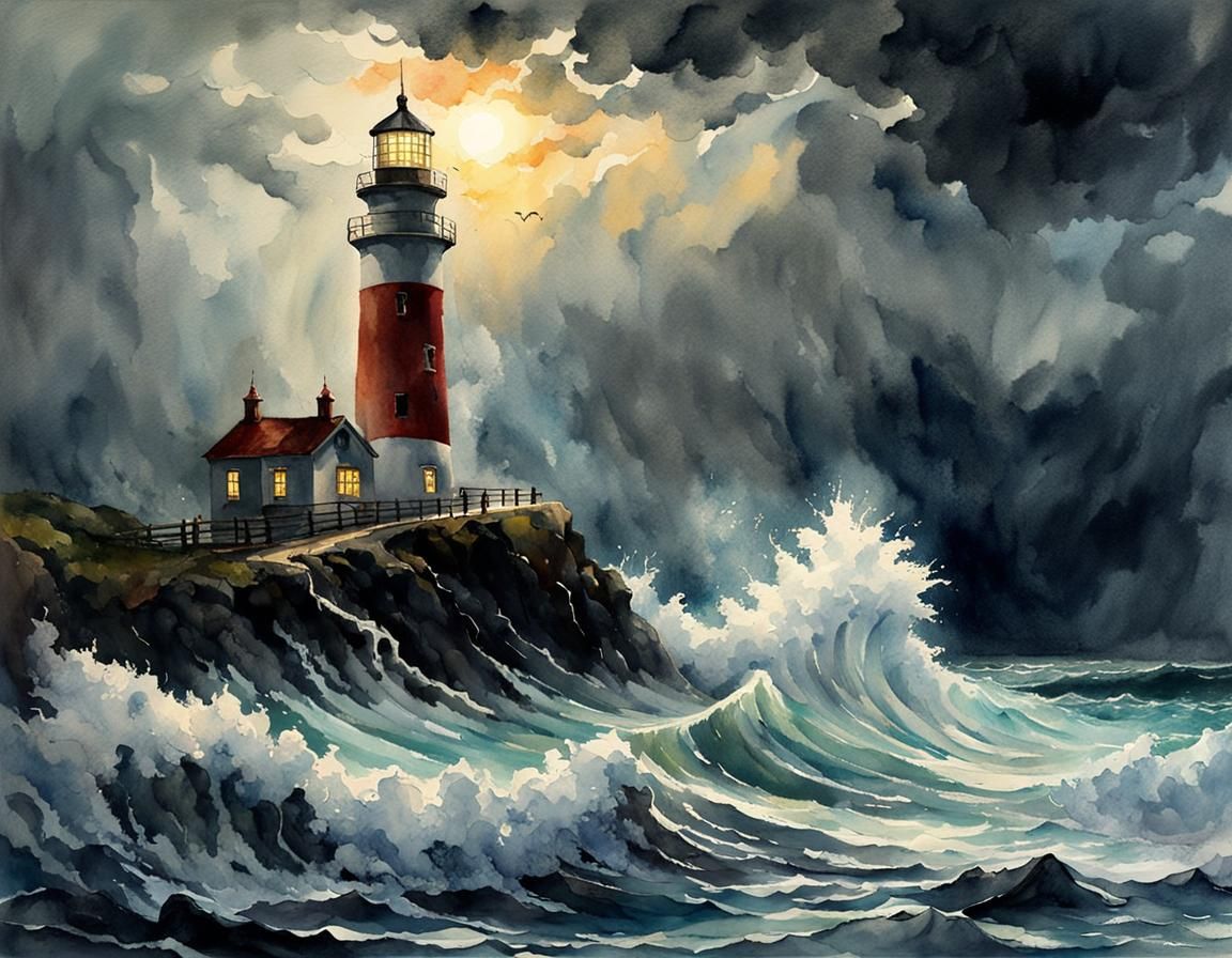 Sea Storm - AI Generated Artwork - NightCafe Creator