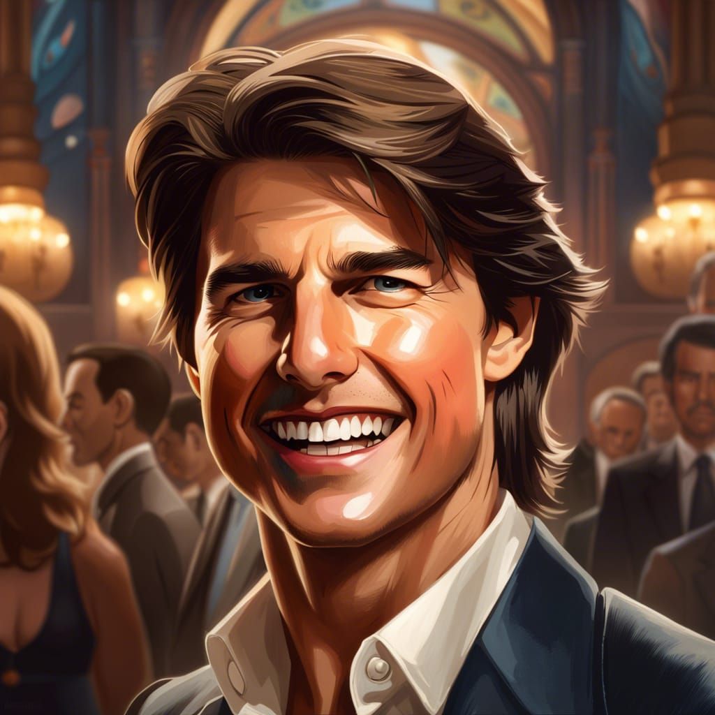 Tom Cruise smile - AI Generated Artwork - NightCafe Creator