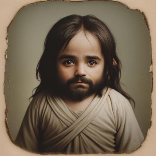 Photograph portrait of Midget Jesus - AI Generated Artwork - NightCafe ...